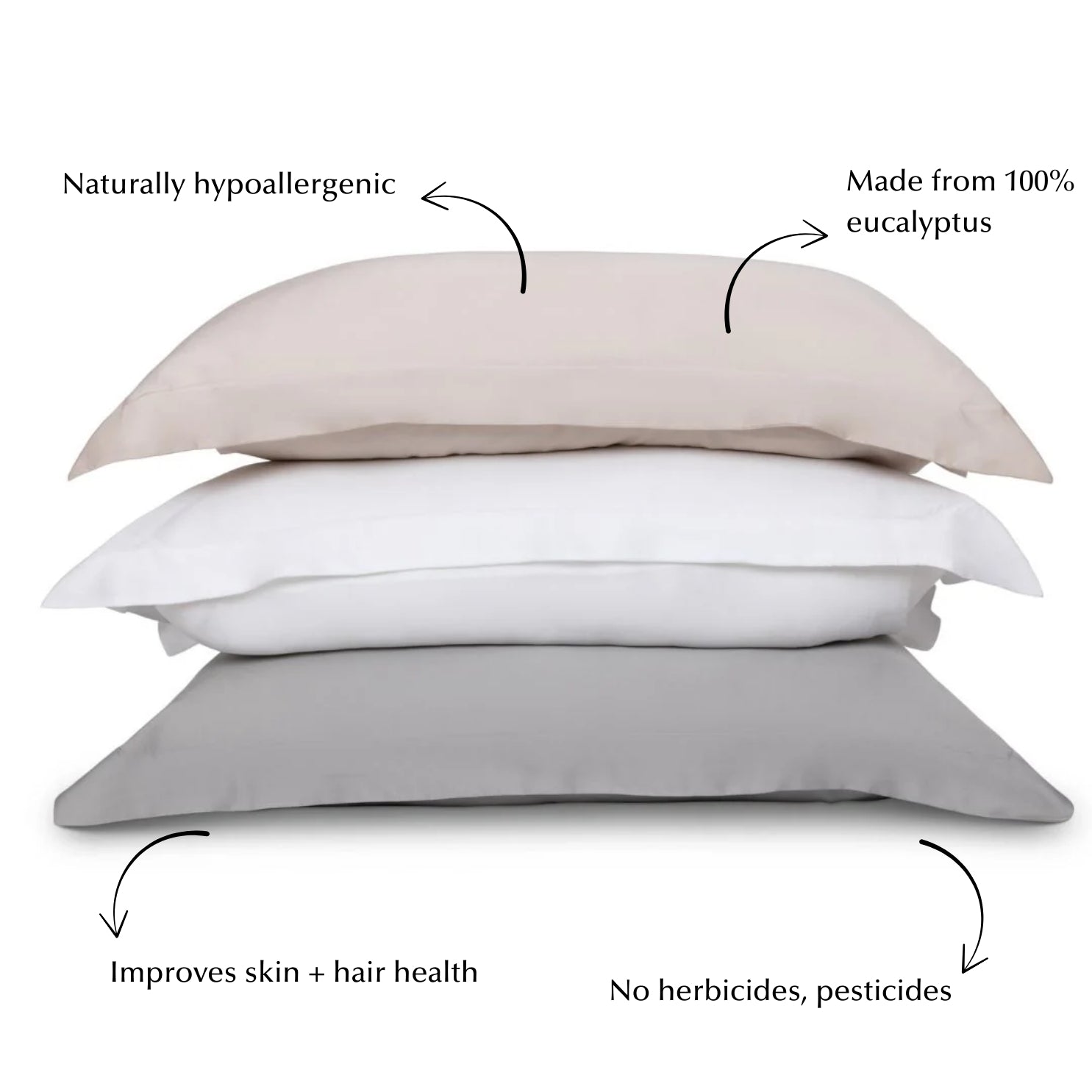 Eucalyptus Silk Pillowcases - Zero-Static | Ethical Bedding – Ethical ...